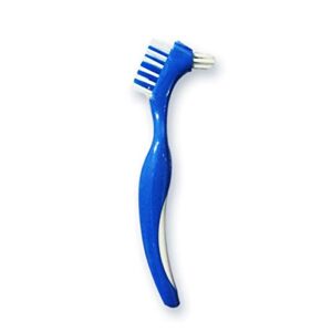 denture brush hard double bristle for false teeth brush (blue)