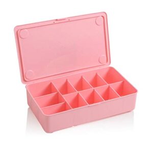 czlsd bra underwear storage box plastic wardrobe closet underwear socks multi-grid mini drawer organize storage storage box (color : pink)