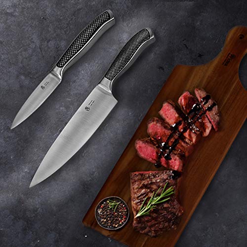 AIDEA Chef Knife - Professional Chef Knife-8 Inch, Japanese Steel, Military Grade & Micarta Handle, Ultra-sharp Kitchen Knife, Ideal for Home & Restaurant