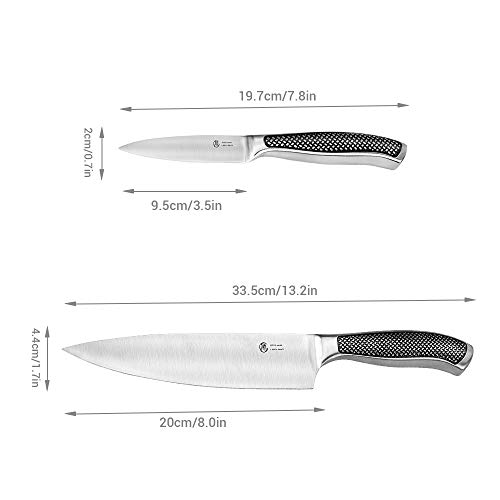 AIDEA Chef Knife - Professional Chef Knife-8 Inch, Japanese Steel, Military Grade & Micarta Handle, Ultra-sharp Kitchen Knife, Ideal for Home & Restaurant