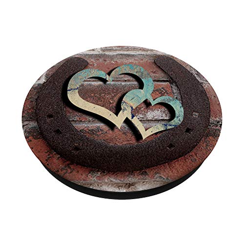 Equestrian Rustic Graphic Horseshoe Design Horse Lover PopSockets Swappable PopGrip