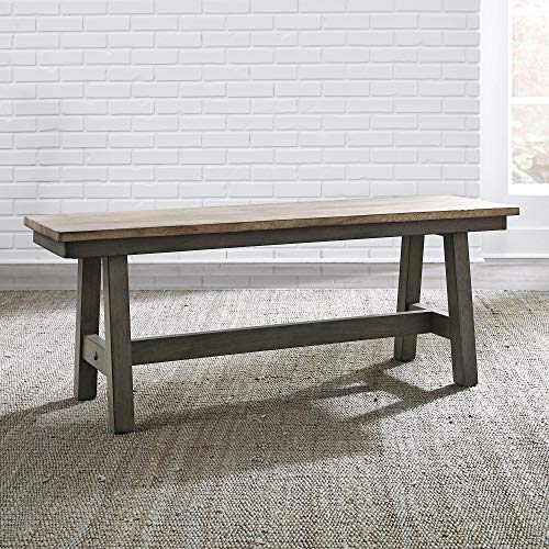 Liberty Furniture Industries Lindsey Farm Backless Bench, W48 x D14 x H18, Light Gray