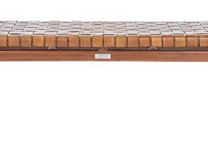 Safavieh Couture Home Dilan 47-inch Brown and Light Brown Leather Weave Bench