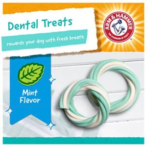 Arm & Hammer for Pets Ringers Fresh Breath Dental Treats for Dogs, Value Pack, 32 Pcs | Dog Dental Chews Fight Bad Dog Breath, Plaque & Tartar Without Brushing | With Baking Soda