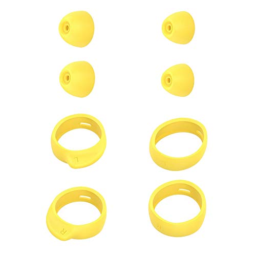 IFCASE Silicone Eartips Earhooks Kit for Samsung Galaxy Buds/Buds Plus, 8pcs Earbud Tips Accessories (Yellow)