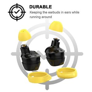 IFCASE Silicone Eartips Earhooks Kit for Samsung Galaxy Buds/Buds Plus, 8pcs Earbud Tips Accessories (Yellow)