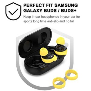 IFCASE Silicone Eartips Earhooks Kit for Samsung Galaxy Buds/Buds Plus, 8pcs Earbud Tips Accessories (Yellow)