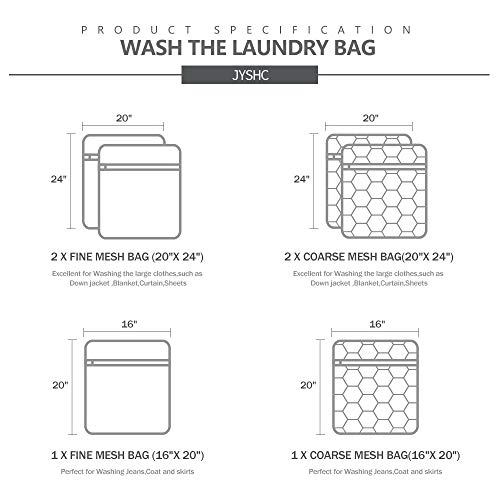 Mesh Laundry Bags for Delicates with Premium Zipper, Laundry Bag for Washing Machine, Lingerie Bags for Laundry, Blouse, Hosiery, Stocking, Underwear, Bra,Sock and Shoes Laundry Wash Bag (6Pcs).…