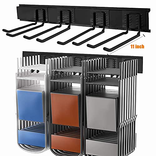 TORACK Tool Storage Rack, Heavy Duty Steel Garage Wall Mount Garden Tool Organizer for Ladders, Chairs, Shovels, Broom, Power Tools (8-Pack 5.7"-11" Mixed Hooks, up to 800 lbs)