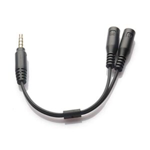 Healifty 3.5mm Stereo Audio Male to 2 Female Adapter Headphone Mic Y Splitter Cable Adapter