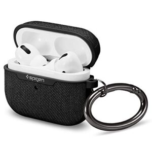 Spigen Urban Fit Designed for Airpods Pro Case Cover with Key Chain, Fabric Case for Airpods Pro - Black