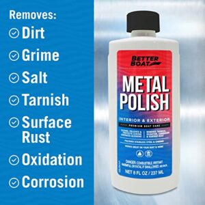 Metal Polish Metal Cleaner and Chrome Polish Marine Grade for Boats and Cars Aluminum and Stainless Steel (Reformulated)