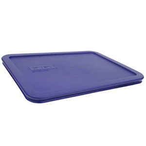 Pyrex 7211-PC Navy Blue Plastic Rectangle Replacement Storage Lid, Made in USA