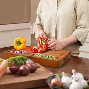 AIDEA Acacia Wood Double Thick Cutting Board,1.5"Thick Large Wood Cutting Board for Kitchen with Built-in Handle &Juice Groove for Meat and Vegetable(16''x12''x1.5'')