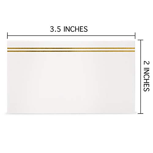 Set of 50 place cards with 200 Meal Choice stickers (Gold)