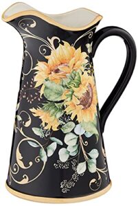 certified international sunflower fields 96 oz. pitcher, multi colored