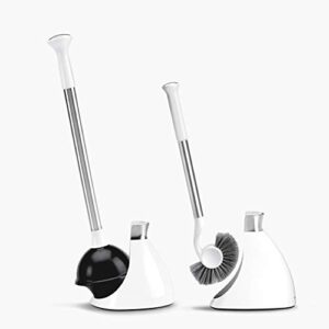 simplehuman plunger and toilet brush bundle, white