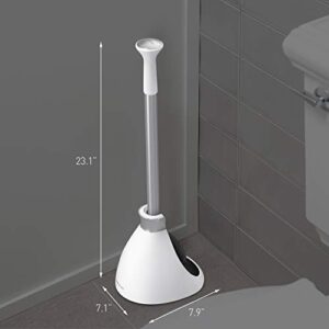 simplehuman Plunger and Toilet Brush Bundle, White