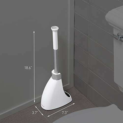 simplehuman Plunger and Toilet Brush Bundle, White