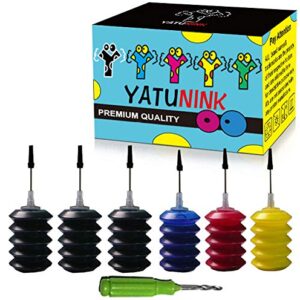 YATUNINK Premium Refill Ink Kit for HP 910 910XL Ink Cartridge Work for HP OfficeJet 8020 OfficeJet 8022 OfficeJet 8025 OfficeJet 8028 OfficeJet 8035 Printer (30ml x 6 Pack)