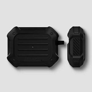 Spigen Tough Armor Designed for Apple Airpods Pro Case Cover with Keychain (2019) - Black