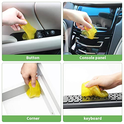 CHEERS DEVICES Cleaning Gel for Car 4-Pack Car Detailing Kit Car Cleaning Kit Supplies Putty for Car Accessories Interior Cleaner Air Vents Computer Vacuum Universal Dust PC Laptop Keyboards -280g