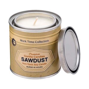 sawdust scented candle