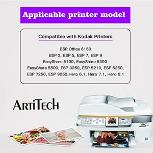 ARTITECH Replacements for Kodak 10XL 10B 10C Compatible Ink Cartridge (4 Black, 2 Color) Use for Kodak 5100 5300 5500 ESP3250 ESP5250 ESP3 ESP5 ESP7 ESP9 Hero 7.1, 9.1 Printers