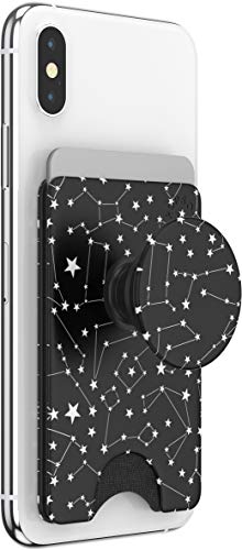 PopSockets Phone Wallet with Expanding Phone Grip, Phone Card Holder - In The Stars