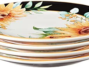 Certified International Sunflower Fields 10.75" Dinner Plates, Set of 4, Multi Colored