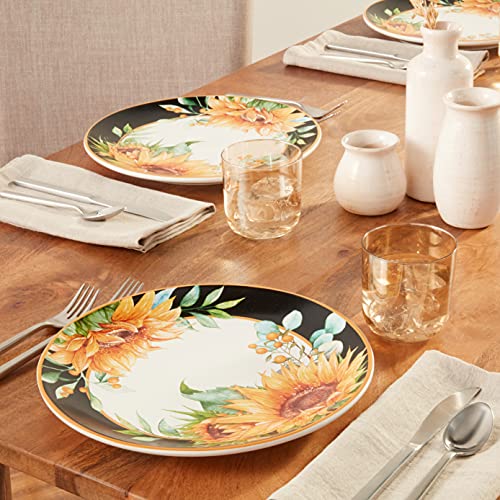 Certified International Sunflower Fields 10.75" Dinner Plates, Set of 4, Multi Colored