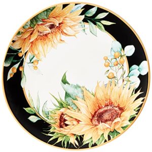 Certified International Sunflower Fields 10.75" Dinner Plates, Set of 4, Multi Colored