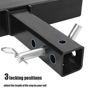 Eapele Hitch Step for 2” Receivers, Strong Steel Construction Rust Free Powder Coated Finish with Hitch Pin, 400lbs Maximum Load