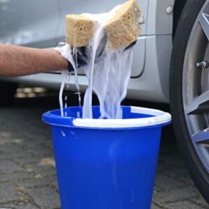 Glart 44WSN 2-Piece Set of car Washing sponges Natural for car Washing, Wheel Rims, paintwork, Yellow, 79 x 50 cm