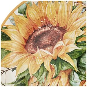 Certified International Sunflower Fields 9" Soup/Pasta Bowls, Set of 4, Multi Colored