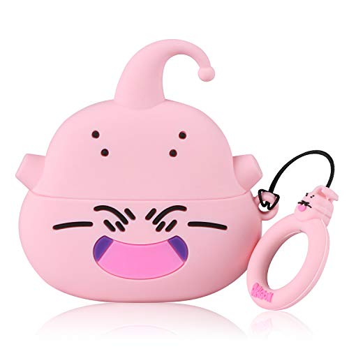 Mulafnxal for Airpods Pro 2019/Pro 2 Gen 2022 Case Cute 3D Fruit Cartoon Character Soft Silicone Air pods Pro Fashion Funny Cover, Kawaii Fun Keychain Design Girls Boys, Cases for Airpod Pro Pink Buou