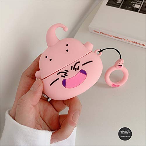 Mulafnxal for Airpods Pro 2019/Pro 2 Gen 2022 Case Cute 3D Fruit Cartoon Character Soft Silicone Air pods Pro Fashion Funny Cover, Kawaii Fun Keychain Design Girls Boys, Cases for Airpod Pro Pink Buou