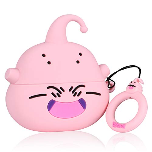 Mulafnxal for Airpods Pro 2019/Pro 2 Gen 2022 Case Cute 3D Fruit Cartoon Character Soft Silicone Air pods Pro Fashion Funny Cover, Kawaii Fun Keychain Design Girls Boys, Cases for Airpod Pro Pink Buou