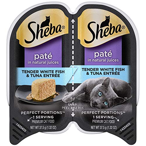 Sheba Perfect Portions Tender Whitefish and Tuna Entree Wet Cat Food, 2.64 oz., Case of 24, 24 X 2.64 OZ