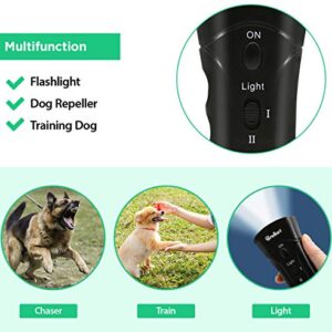 Brellavi Anti-Bark Dog Training Equipment and Barking Control Device, Electronic Clicker Trainer for Walking, Jogging, and Aggressive Behavior, Handheld and Portable (Black)