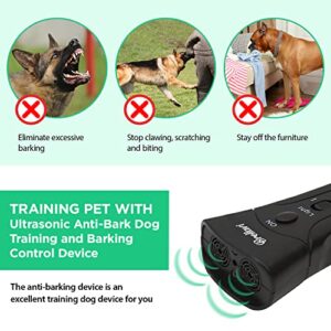 Brellavi Anti-Bark Dog Training Equipment and Barking Control Device, Electronic Clicker Trainer for Walking, Jogging, and Aggressive Behavior, Handheld and Portable (Black)