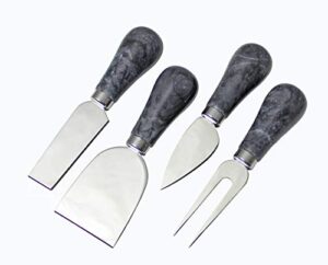 prodyne froma cheese knives, set of 4, black