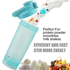 GTI Shaker Bottle - Fitness Sports Classic Protein Mixer Shaker Bottle, BPA Free, Auto-Flip Leak-Proof Lid, Handle and Mixing Ball Included - 24 Ounce, Blue.