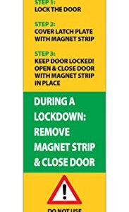 New and Improved! Magnetic Strips for School Lockdowns -Durable 30mil Magnetic Strip (Green, 50)