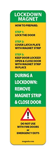 New and Improved! Magnetic Strips for School Lockdowns -Durable 30mil Magnetic Strip (Green, 50)