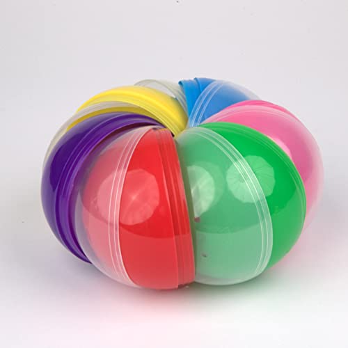 Vending Machine Capsules - 3.9 Inch Empty Plastic Capsules - 12 Pcs Clear-Colored Round Capsules - 100 mm Toy Capsules - Empty Capsule Balls for Prizes - Candy Hunt Containers - Bath Bombs Molds