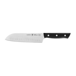 henckels dynamic razor-sharp hollow edge santoku knife 7 inch, german engineered informed by 100+ years of mastery