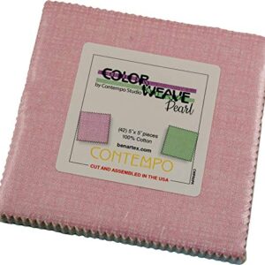 Contempo Color Weave Pearl 5x5 Pack Charm Pack Benartex