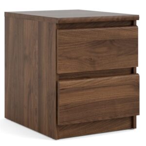 tvilum 2 drawer bedroom nightstand nighstand, brown