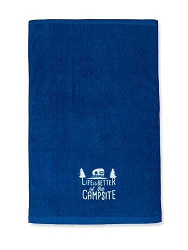 Camco Life is Better at The Campsite RV Dish Towel Set - Perfect for Drying Hands and Dishes - Includes a Set of (2) Towels - 27-Inches x 16-1/2-Inches (53301)